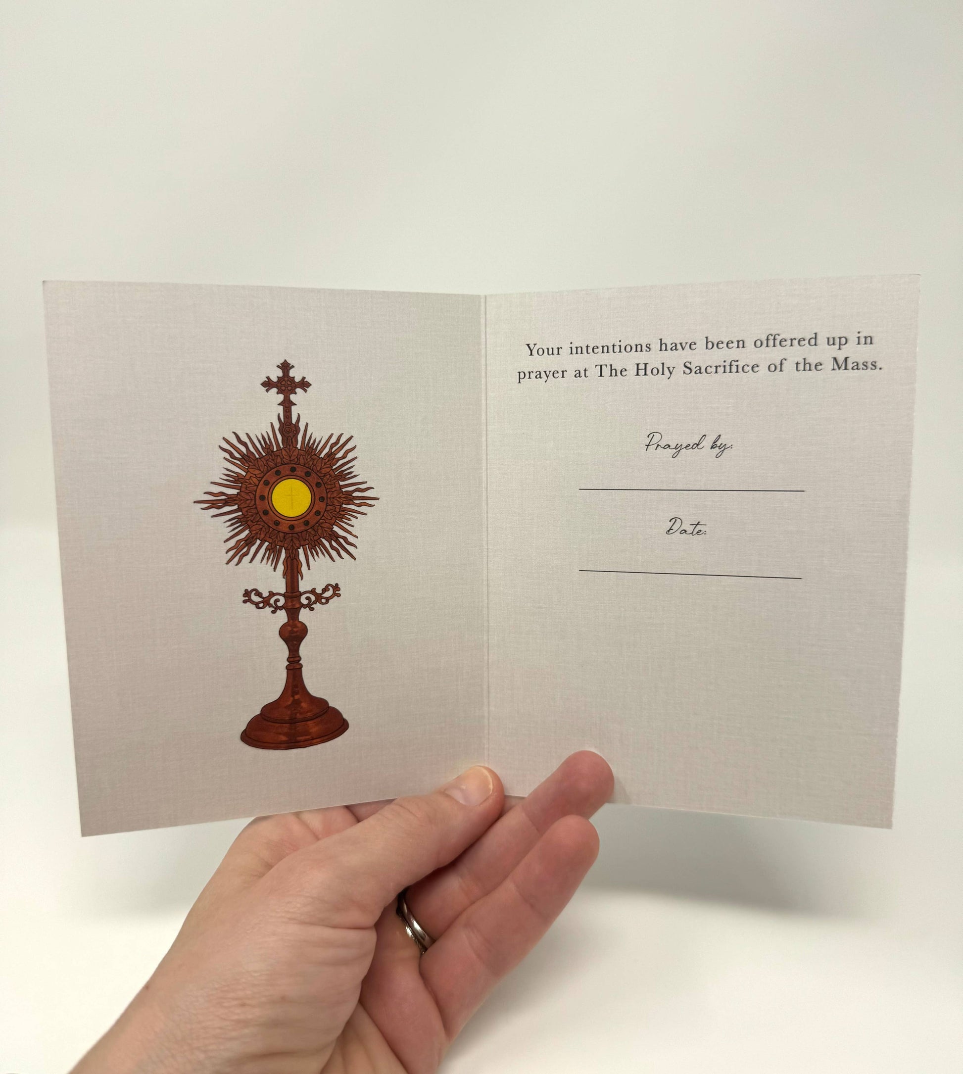 Catholic Mass offering folded Notecard. Catholic notecard. Saint Padre ...
